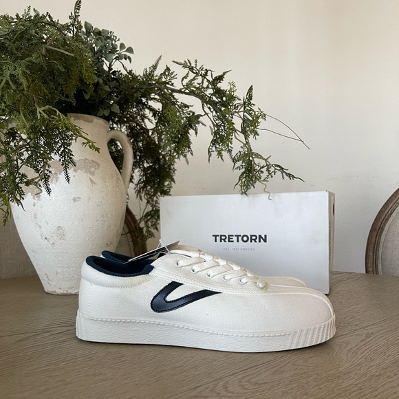 Tretorn | Shoes | Tretorn Mens Nylite Plus Canvas Sneakers Whitenavy | Poshmark